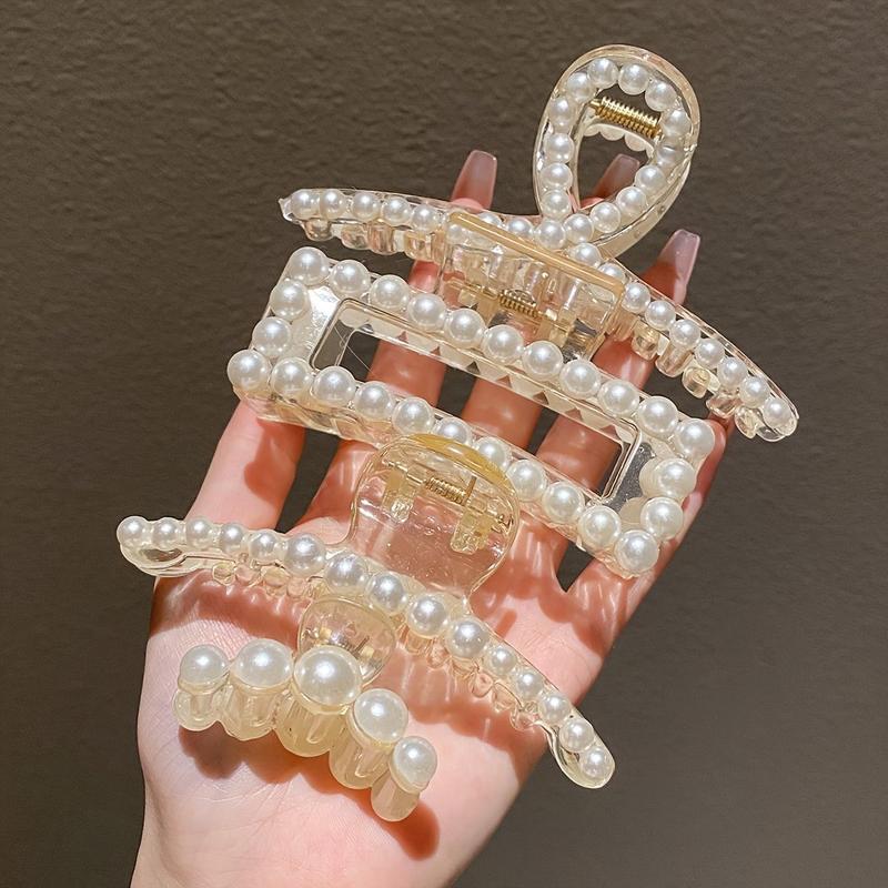 Fashion Hair Clip Artificail Pearl Ponytail Hair Clamp good quality ...