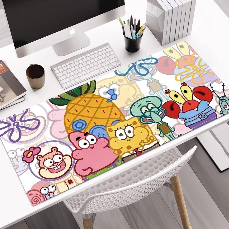 2024 SpongeBob Mouse Pad Girl Cute Cartoon Oversized Office Desk ...