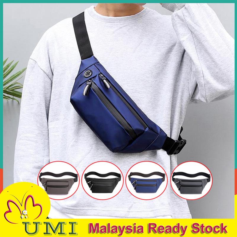 Ready Stock UMI USB2808 Korean Waist Bag Men Chest Bags Nylo - TikTok ...