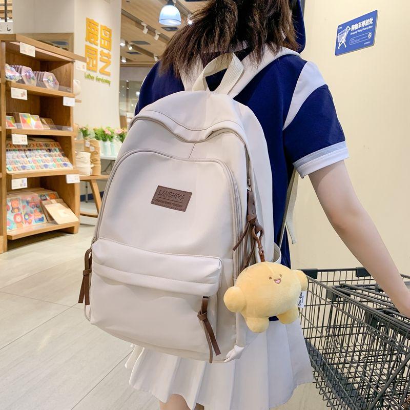 Beg galas kanvas, gaya Jepun, untuk wanita dan lelaki, dibasuh ...