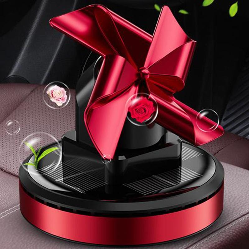 Car aromatherapy windmill ornaments solar-powered rotating continuous ...