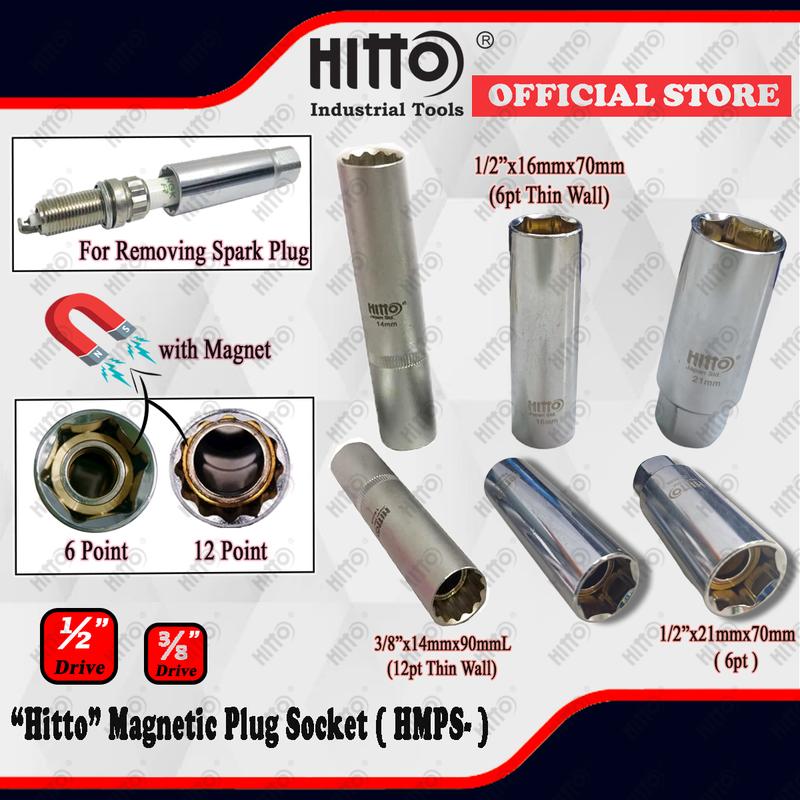 HITTO Magnetic Spark Plug Box Socket 1/2"DR OR 3/8"DR Standard - TikTok ...