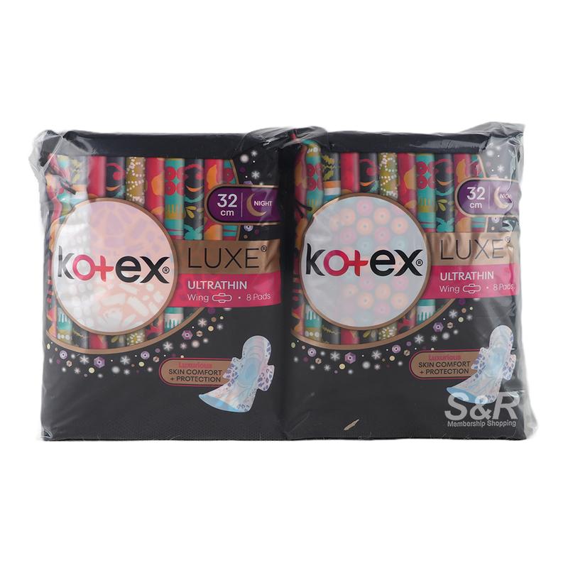 Kotex Luxe Ultrathin Wing Night 4packs x 8pads - TikTok Shop Philippines