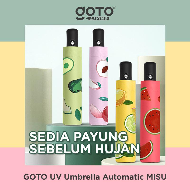Goto [COD] Misu Umbrella Payung Lipat Otomatis Motif Hujan Anti - Shop ...
