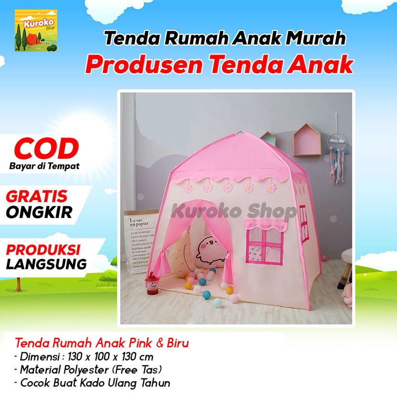 Tenda Mainan Anak Bermain Model Rumah House Castle Princess Portable ...