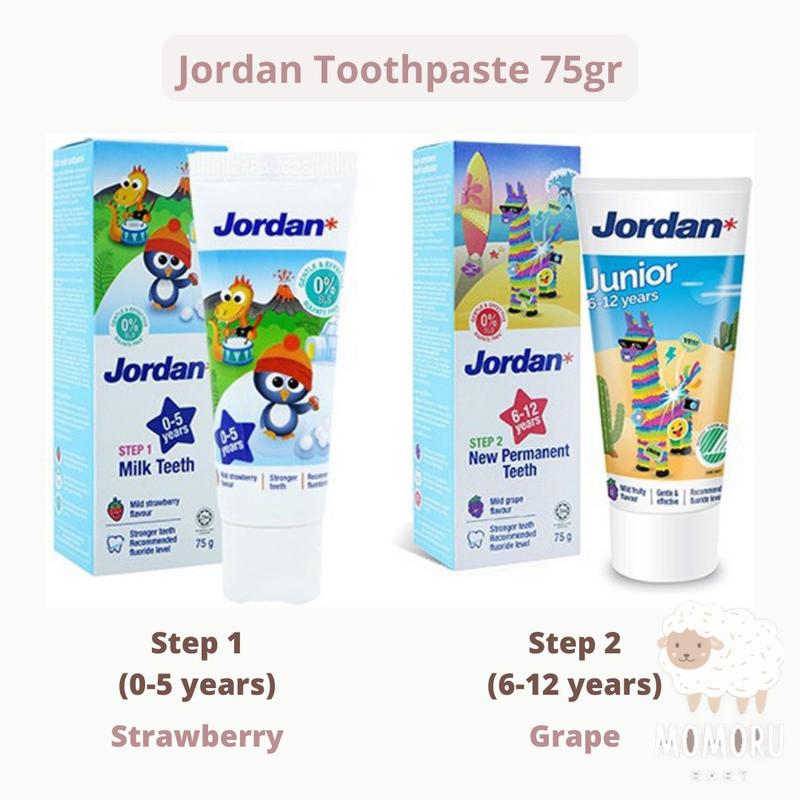 Jordan Toothpaste Pasta Gigi Anak Step 1 Step 2 Odol Anak - Shop ...