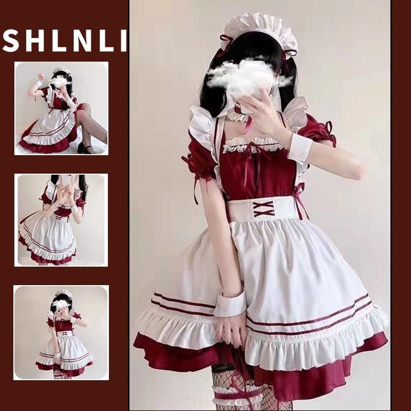 Gaun Lolita, Kostum Pembantu Rumah Cosplay Jepun, Comel, Sai - TikTok ...