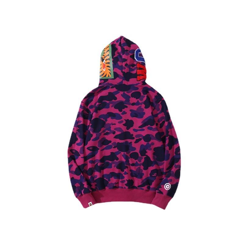 Men's Shark Hoodie,Cotton Material Shark Jaw Jacket Ape Camo Full Zip ...