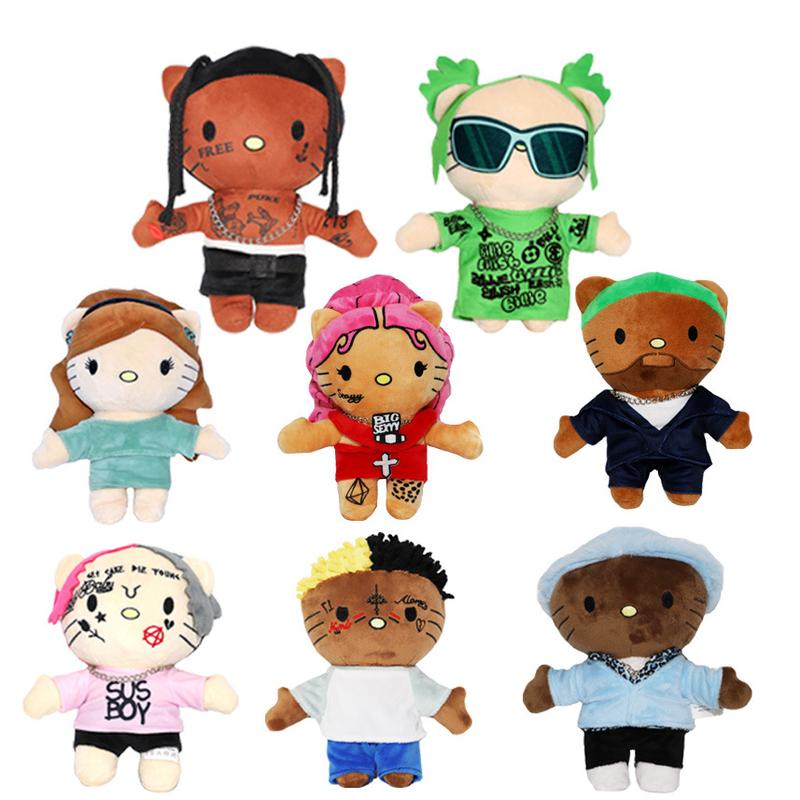Cute Travis Scott Idol collaboration Hello Kitty plush doll gift ...