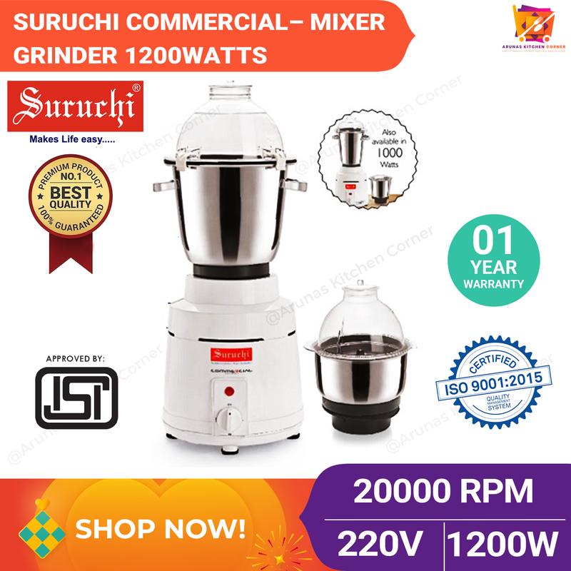 Suruchi Commercial Mixer Grinder 1200 Watts - MG0026 - TikTok Shop Malaysia