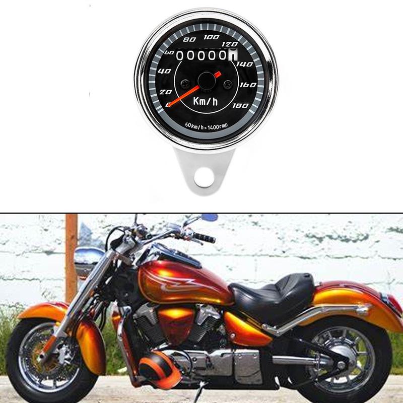 Motorcycle Speedometer Meter Color LED Light Odometer Speed Meter Gauge ...
