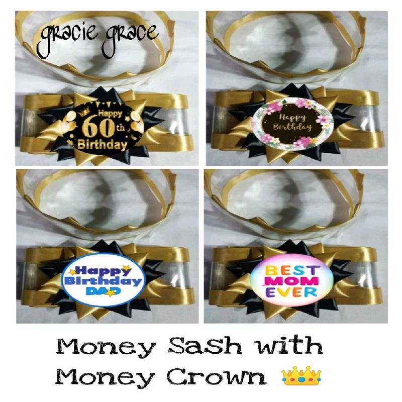 Money sash with Money Crown/ Sash for Birthday with Crown - TikTok Shop ...