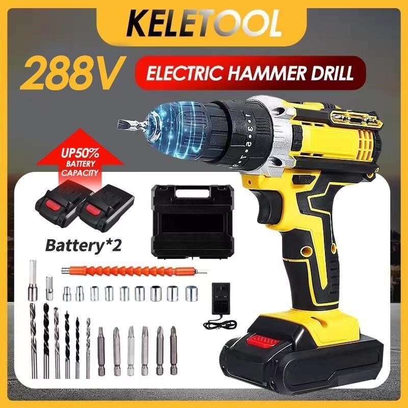 KELETOOL 2battery impact drill + accessories Cordless Electric - TikTok ...