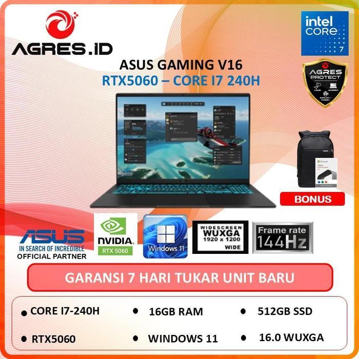 Promo ASUS GAMING V16 V3607VM RTX5060 CORE I7 240H 16GB 512GB W11+OHS ...