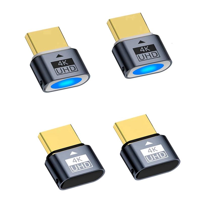 2Pcs HDMI-Compatible Dummy Plug 4K HDR Virtual Monitor EDID Headless ...