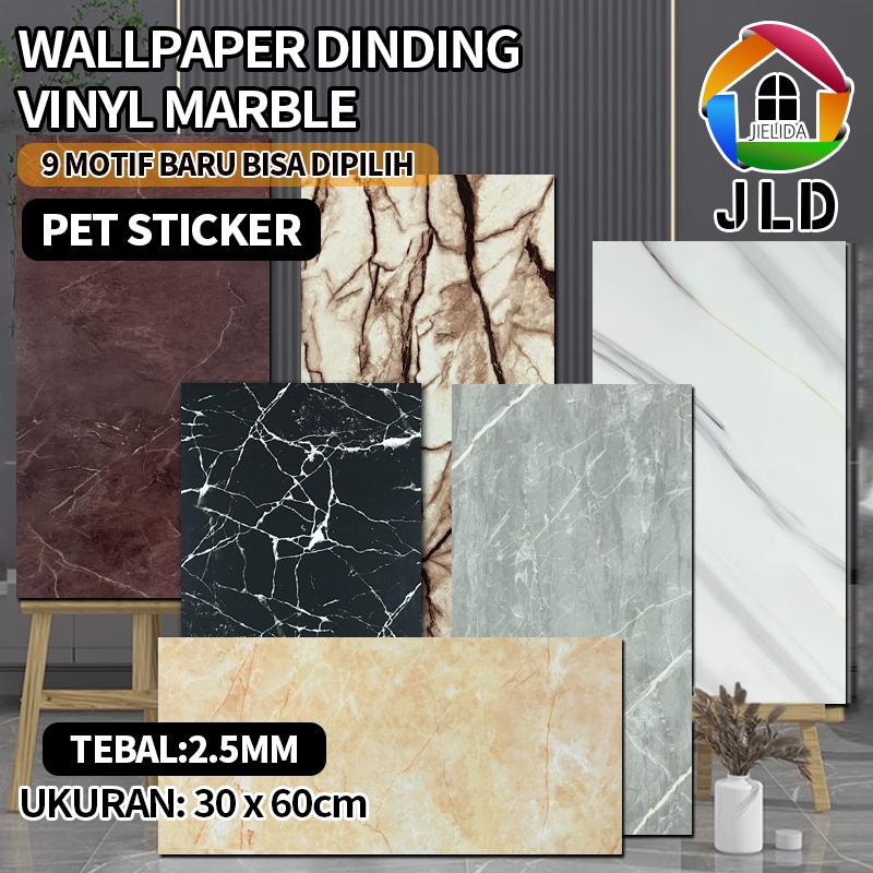 Wallpaper dinding VINYL Marble 30 x 60 cm / Lantai Vinyl Alumunium ...