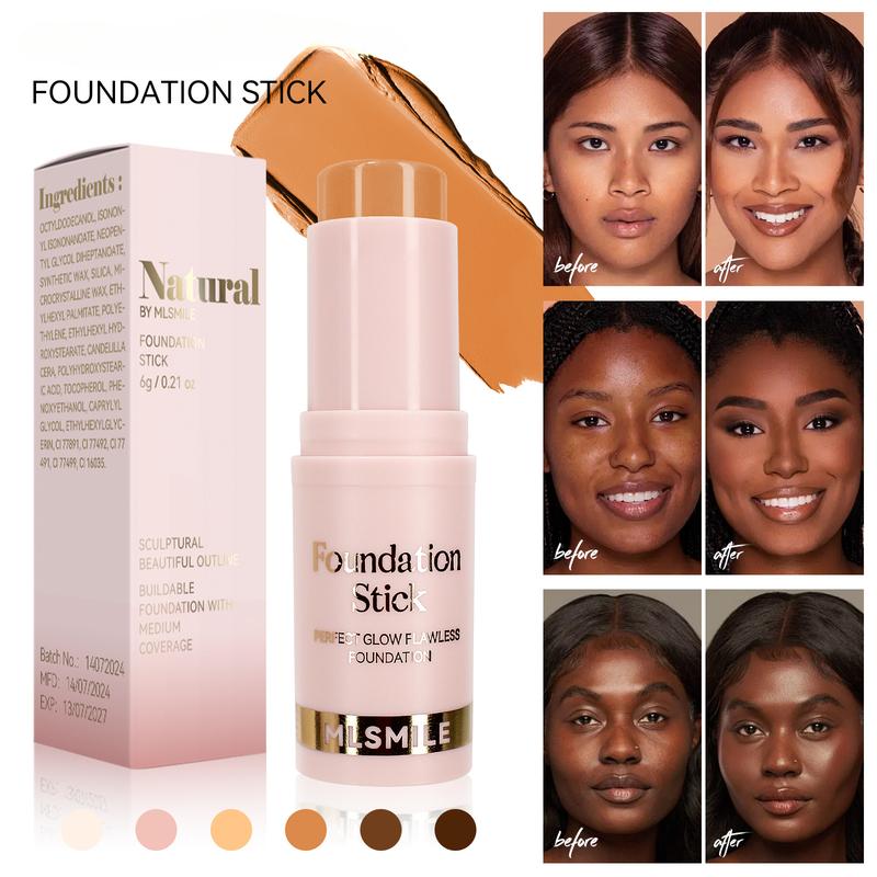 Velvet Matte Foundation Stick Glow Flawless Concealer Lightweight Long ...