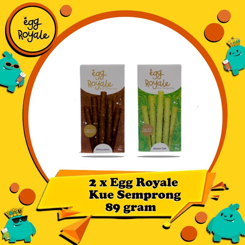 Paket 2 Pcs Egg Royale Rasa Cokelat dan Green Tea Egg Roll Kue - Shop | Tokopedia