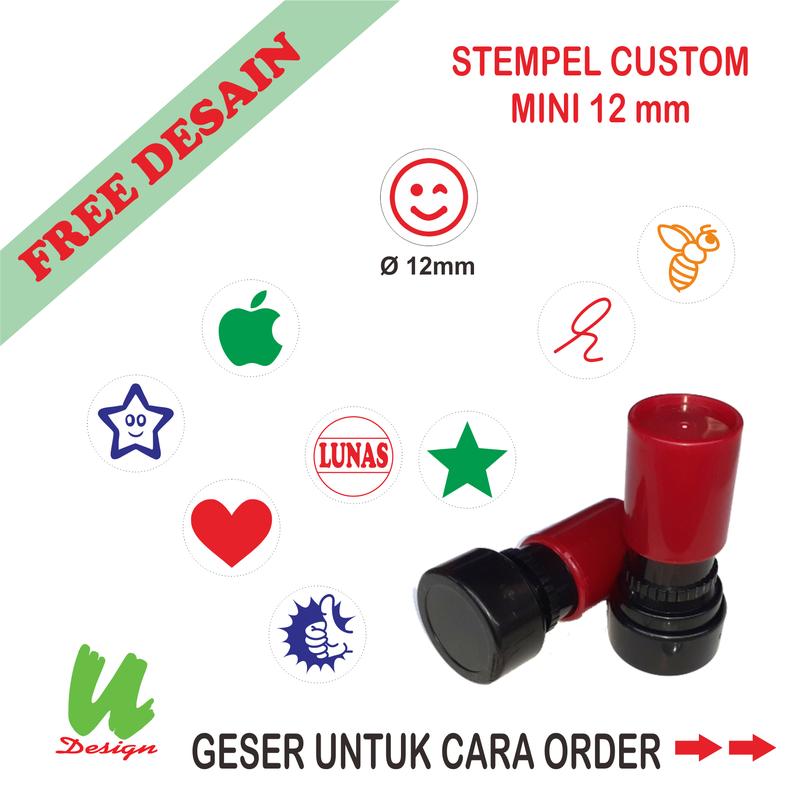 Stempel Bulat 12 mm stempel Untuk Logo Olshop Penanda Tinta Tinta ...