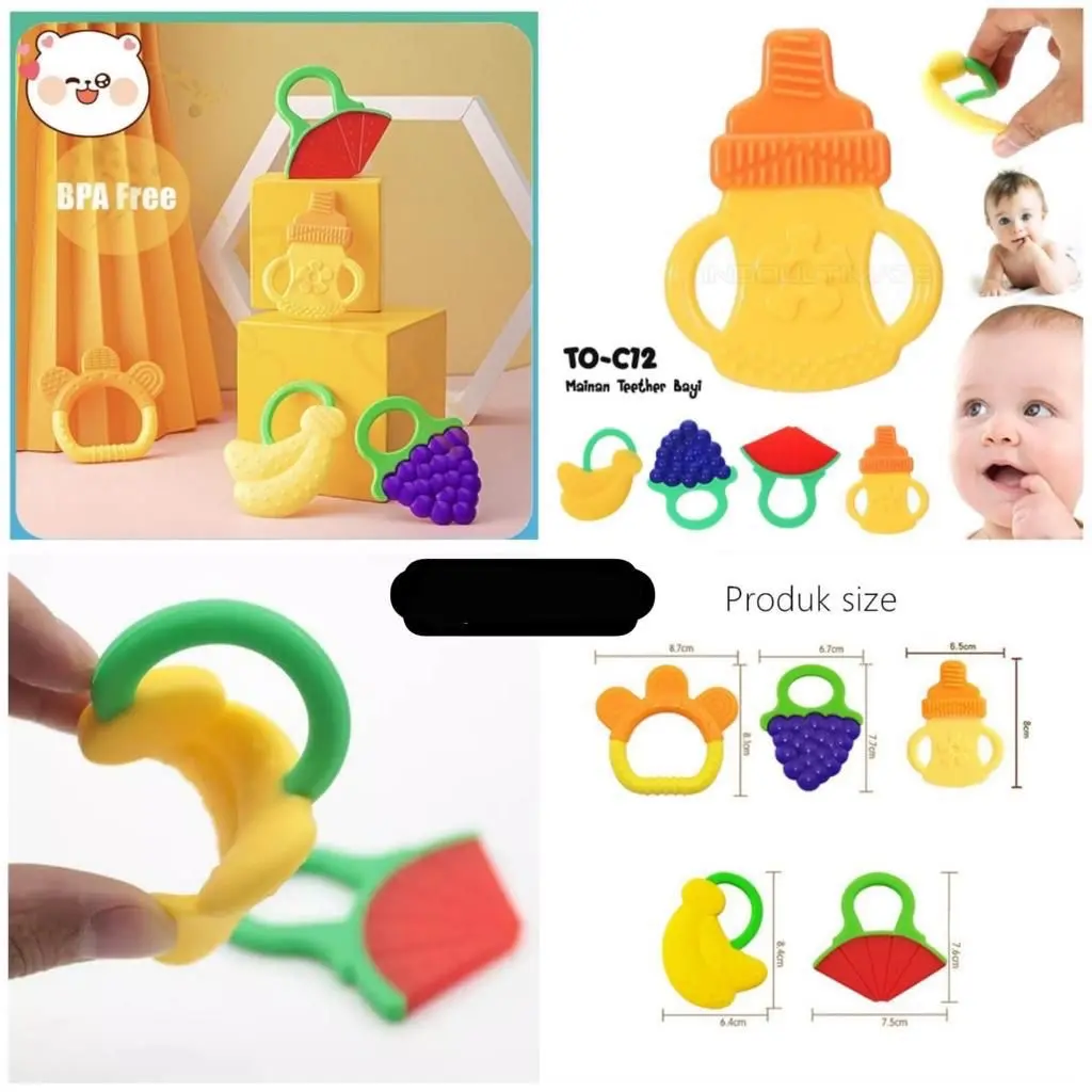 Teether silikon bentuk buah Gigitan Sikat Bayi - Shop | Tokopedia