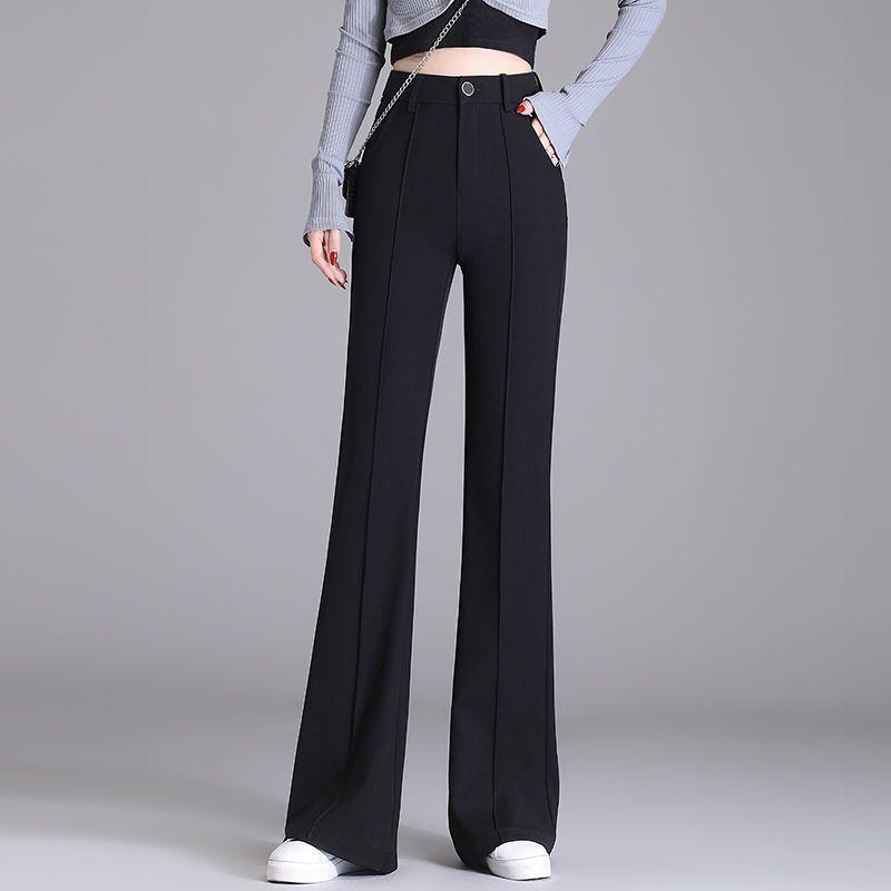 Seluar Bootcut, Seluar Wanita, Pinggang Tinggi, Slim Fit, Seluar ...