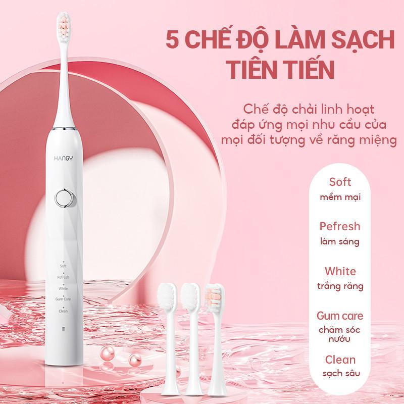 Bàn chải điện HANGY HY23 Pro Nâng Cấp siêu sóng âm làm trắng - TikTok ...