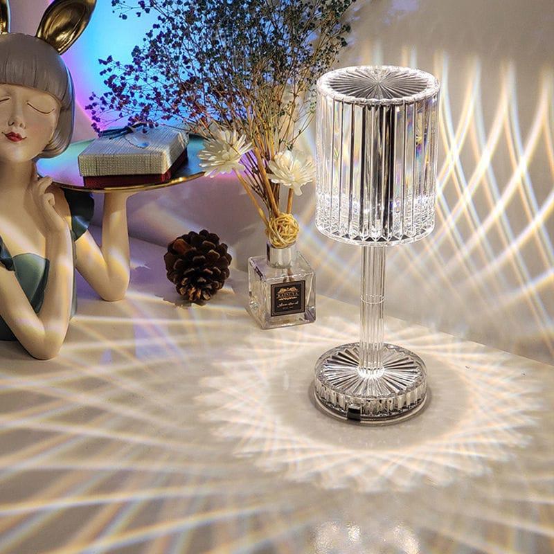 LAMPU MEJA 3D LED MODERN CRYSTAL AKRILIK|DIAMOND TABLE LAMP|LAMPU ...