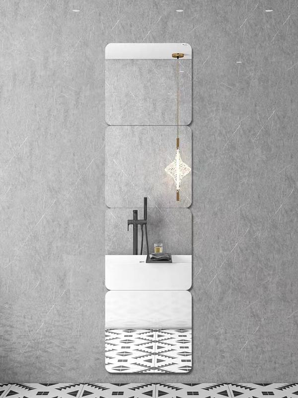 （Best Sellers） COD HD Mirrors Square DIY Full-length Wall Smooth ...
