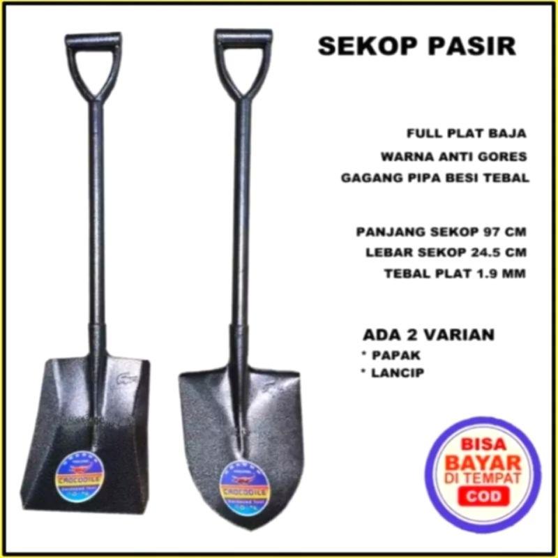Sekop pasir ukuran besar full besi anti karat / sekop serbaguna ringan ...