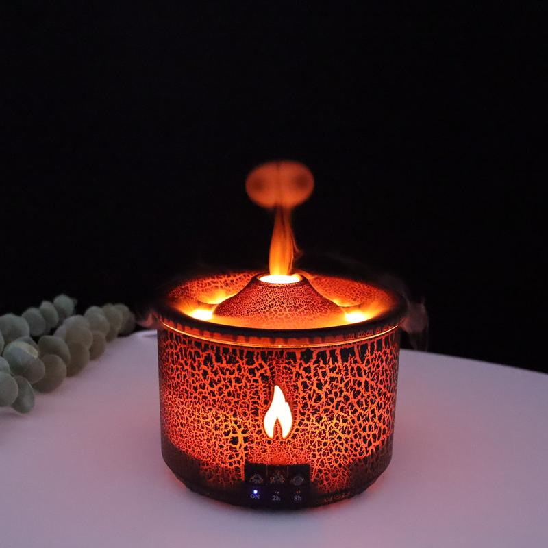 Simulated Flame Humidifier Raindrop Aroma Diffuser Home Large Capacity ...