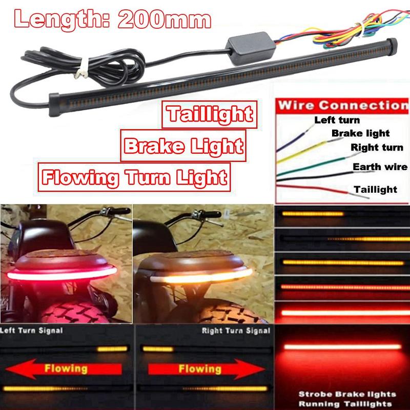 Start scan flexible LED Motorcycle Stop Light 20CM Motorcycl - TikTok ...