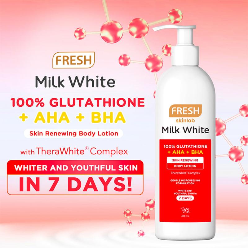 Milk White AHA + BHA Skin Renewing Body Lotion 480 mL - TikTok Shop ...