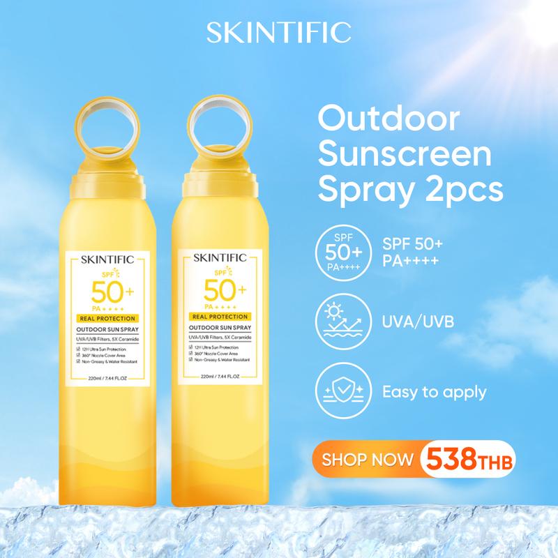 【2PCS】SKINTIFIC Outdoor Sunscreen Spray SPF 50+ PA++++ 220ml - TikTok ...