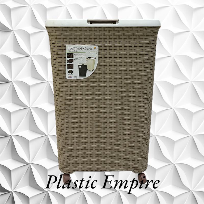 Uniglobal High Quality Plastic Rattan Cane Laundry Basket With - TikTok ...