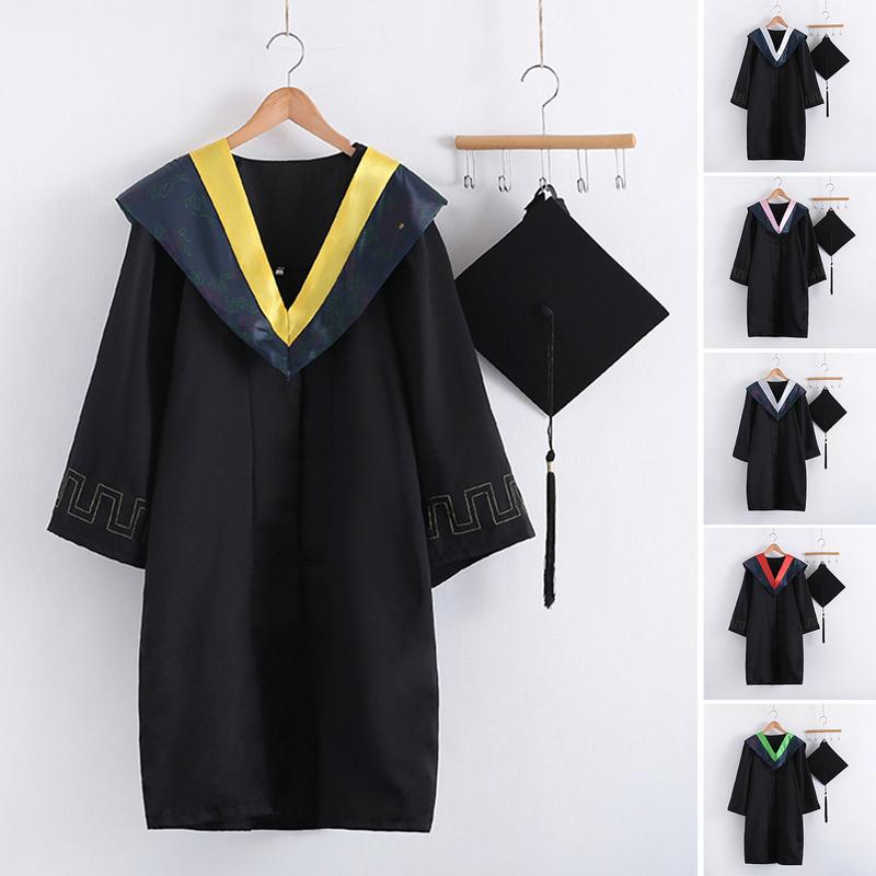 1 Set Beautiful Fine Knitted Graduation Uniform Polyester Elegant ...