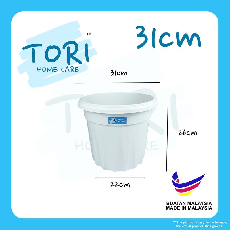 TORI HOME 31cm Big Flower Pot | Large Flower Pot | Pasu Bunga - TikTok ...