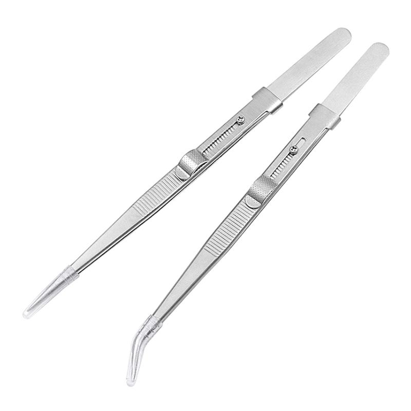 Unique Design Tweezer Straight Tweezer & Locking Curved Tip Precision ...