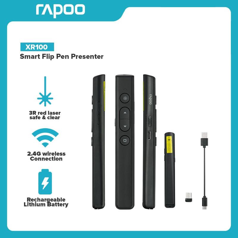 RAPOO XR100 Smart Flip Pen Presenter - TikTok Shop Philippines