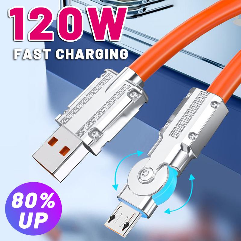 120w 6A fast charger cable rotating interface game charger USB - TikTok ...