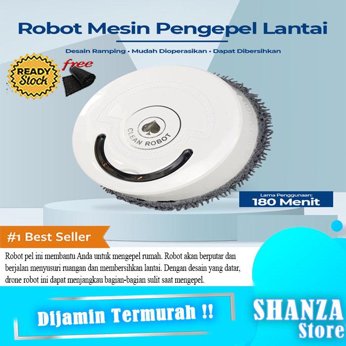 Robot Mesin Pengepel Lantai Rumah Otomatis Elektrik Mopping Cleaner ...