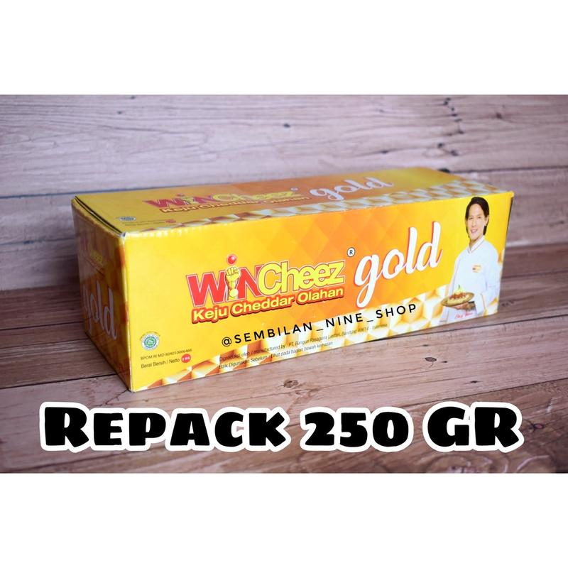 Keju WINCHEEZ GOLD 250 Gram Cheddar Cheese POTONGAN Win Cheez Win Chiz ...
