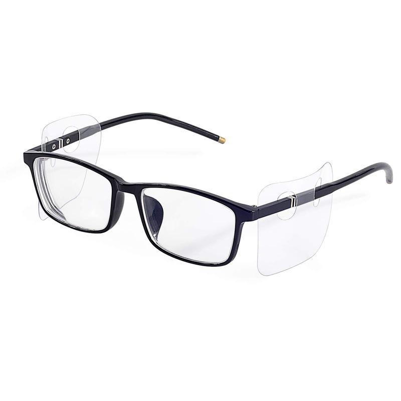 20 Pairs Clear Slip-on Protective Safety Side Shields For Glasses Fits ...
