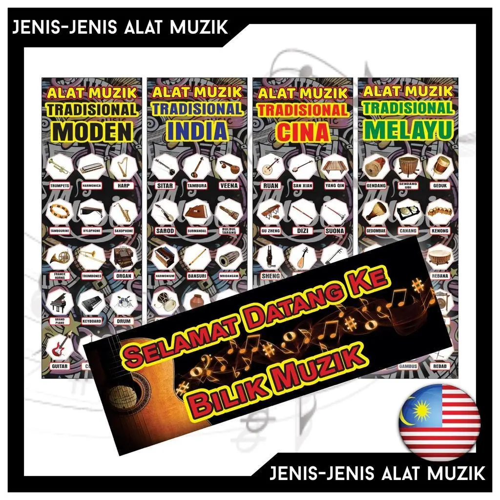 Bunting Jenis-Jenis Alat Muzik & Peraturan. - TikTok Shop Malaysia