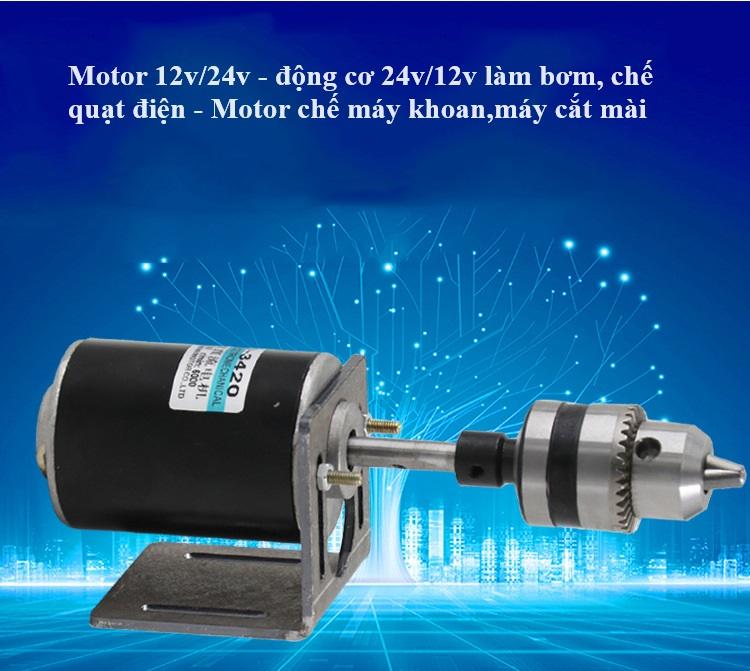 Motor 12v/24v - động cơ 24v/12v làm máy bơm làm quạt - Motor - TikTok ...