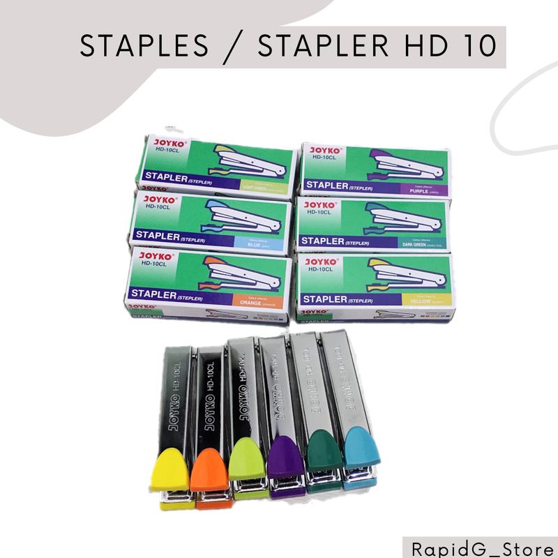 Alat Staples Stapler Tangan Kecil HD-10 Jepretan Hekter Stationery ...