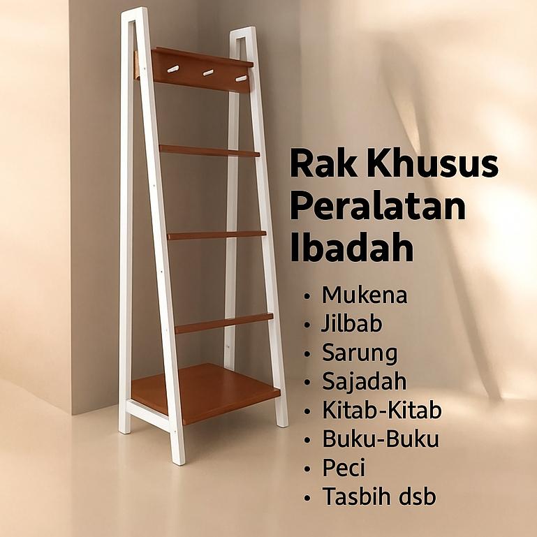 Rak Mukena Minimalis - Tempat Mukena dan Sajadah - Rak Peralatan Shalat ...