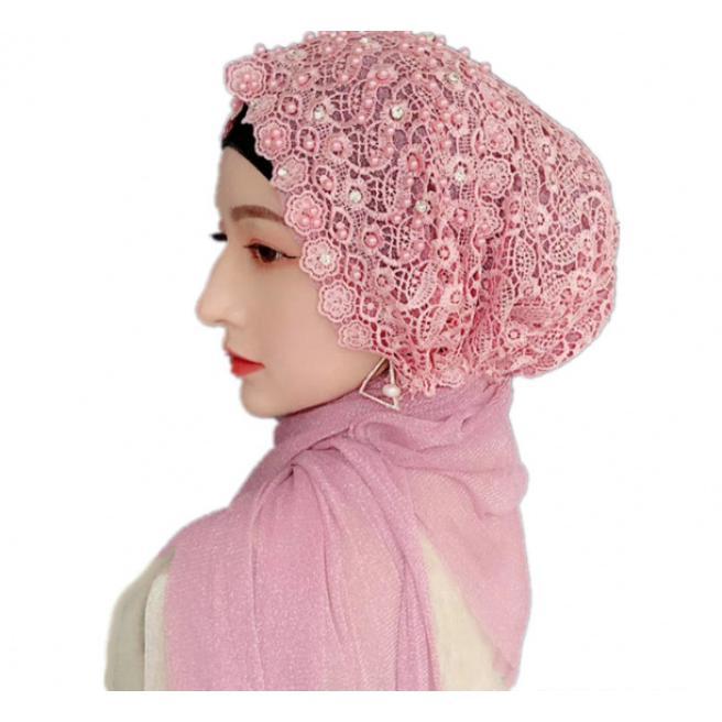 Topi Muslimah, Topi Serban Regangan Renda Bunga, Gaya Hijab, - TikTok ...