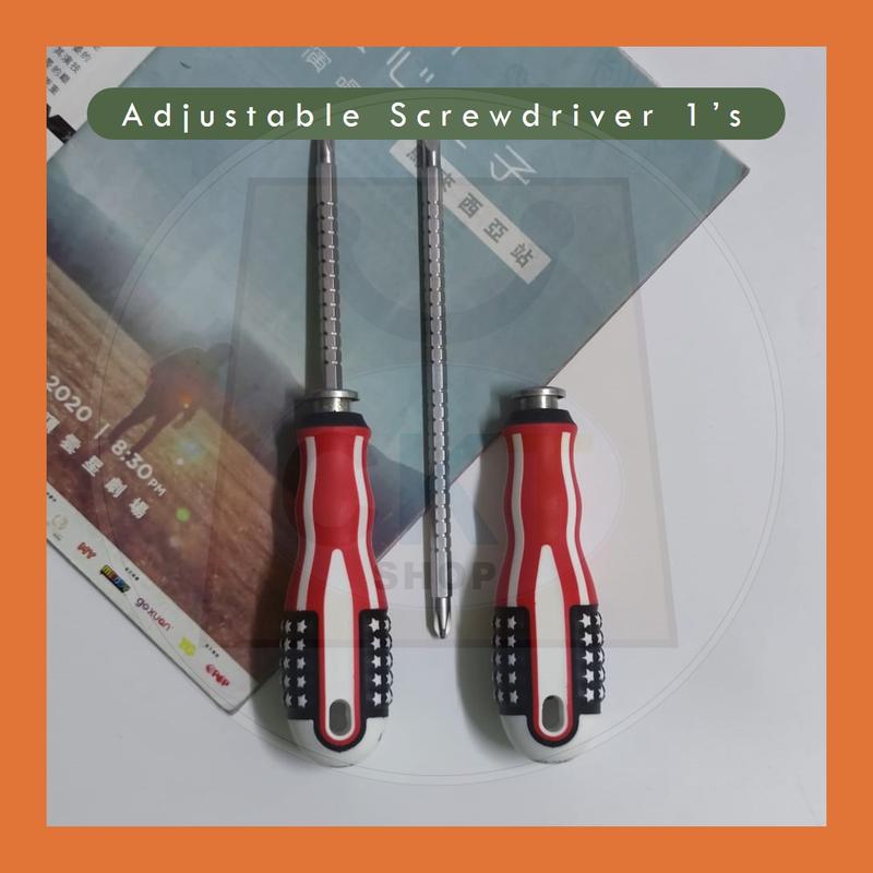 Pemutar Skru Magnetik 2 Arah Adjustable Screwdriver Plus Minus - TikTok ...