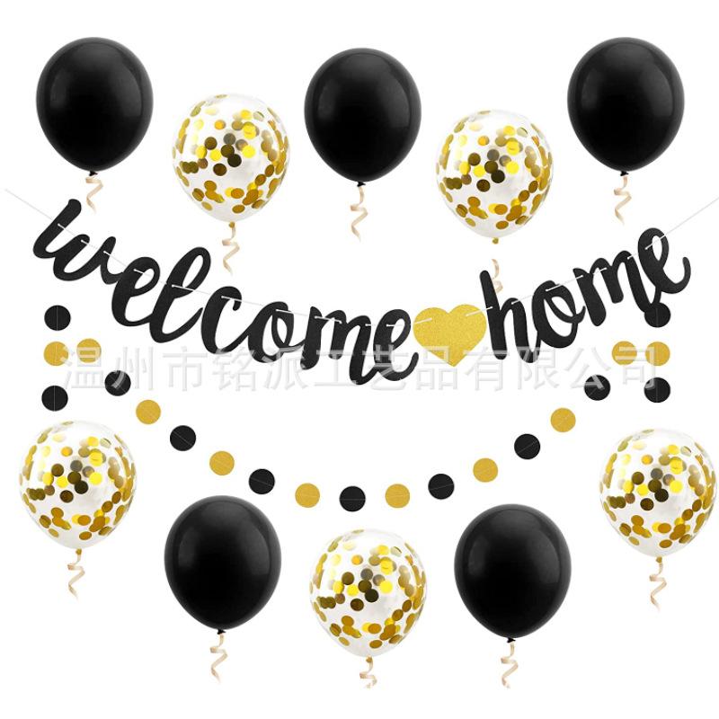 Welcome Home Set 300G Glitter Powder Welcome Home Hanging Flag - TikTok ...