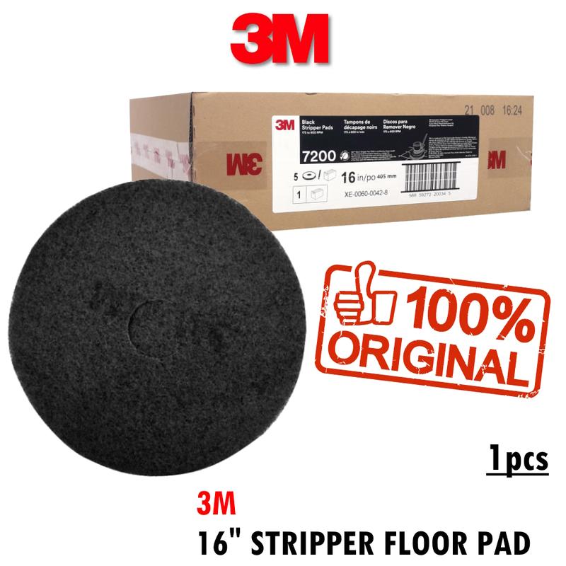 1xpcs 3M 16" STRIPPER FLOOR PAD - black - pad stripping floo - TikTok ...